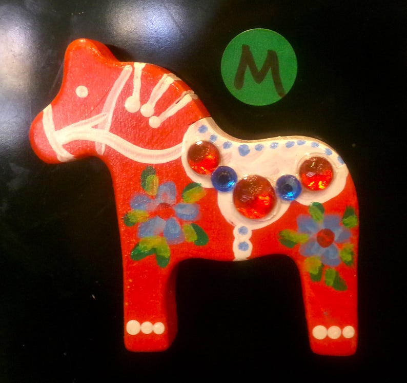 Mini Swedish Dala Horse Fridge Magnets - Etsy