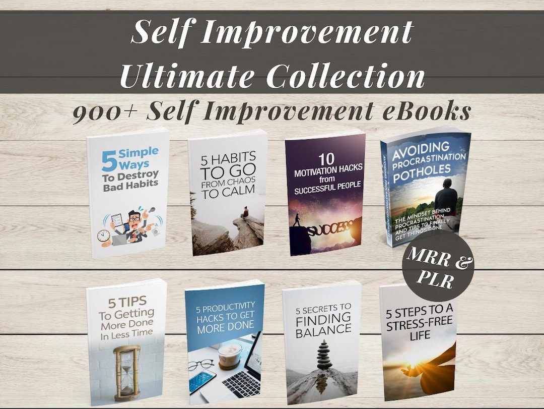 900+ Ebooks Self Improvement Bundle Self Help Ebook Master Resell Rights MRR PLR Digital ...