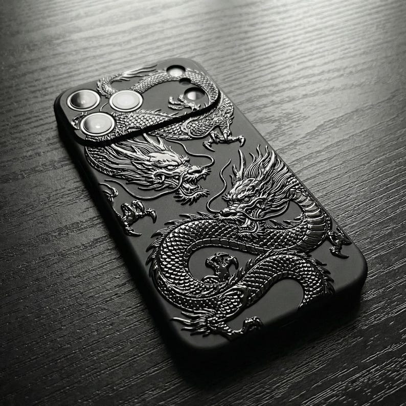 Dragon Phone Case | Dual Dragon Japanese iPhone Cover | Anime Gift - Etsy