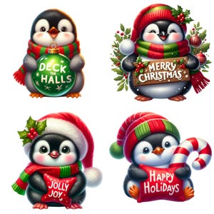 34 PNG Merry Christmas Penguin Clipart , Christmas Penguin Collection ...