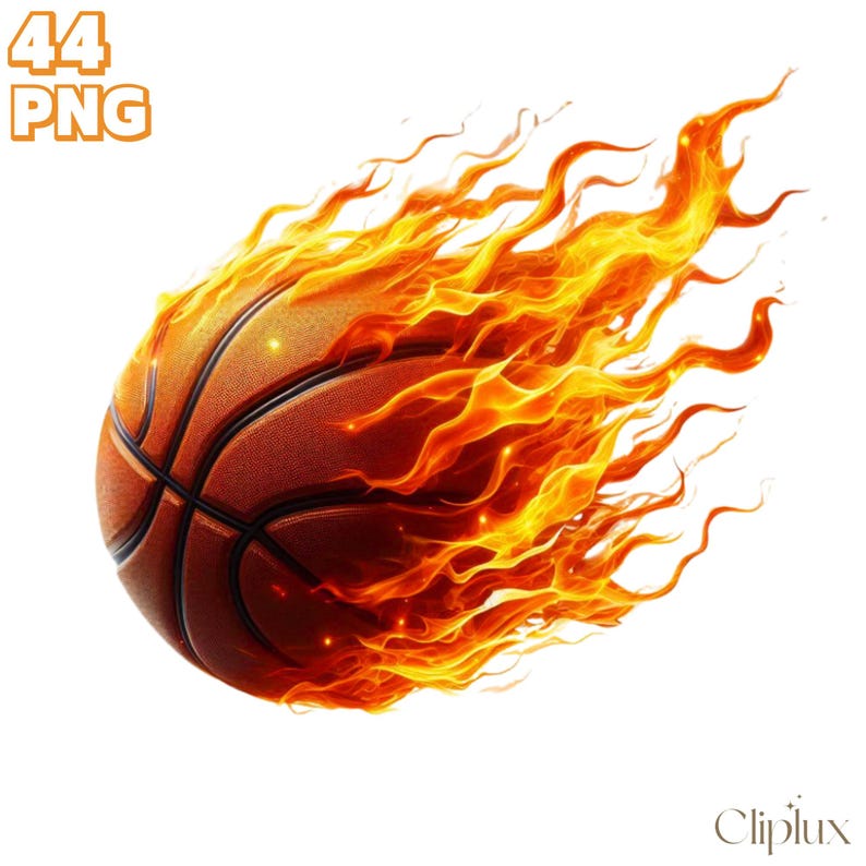 44 PNG Flaming Basketball Clipart , Flaming Ball Clipart, Sport Art, T ...