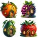 43 PNG Fruit Houses Clipart , Strawberry, Apple, Banana, Whimsical ...
