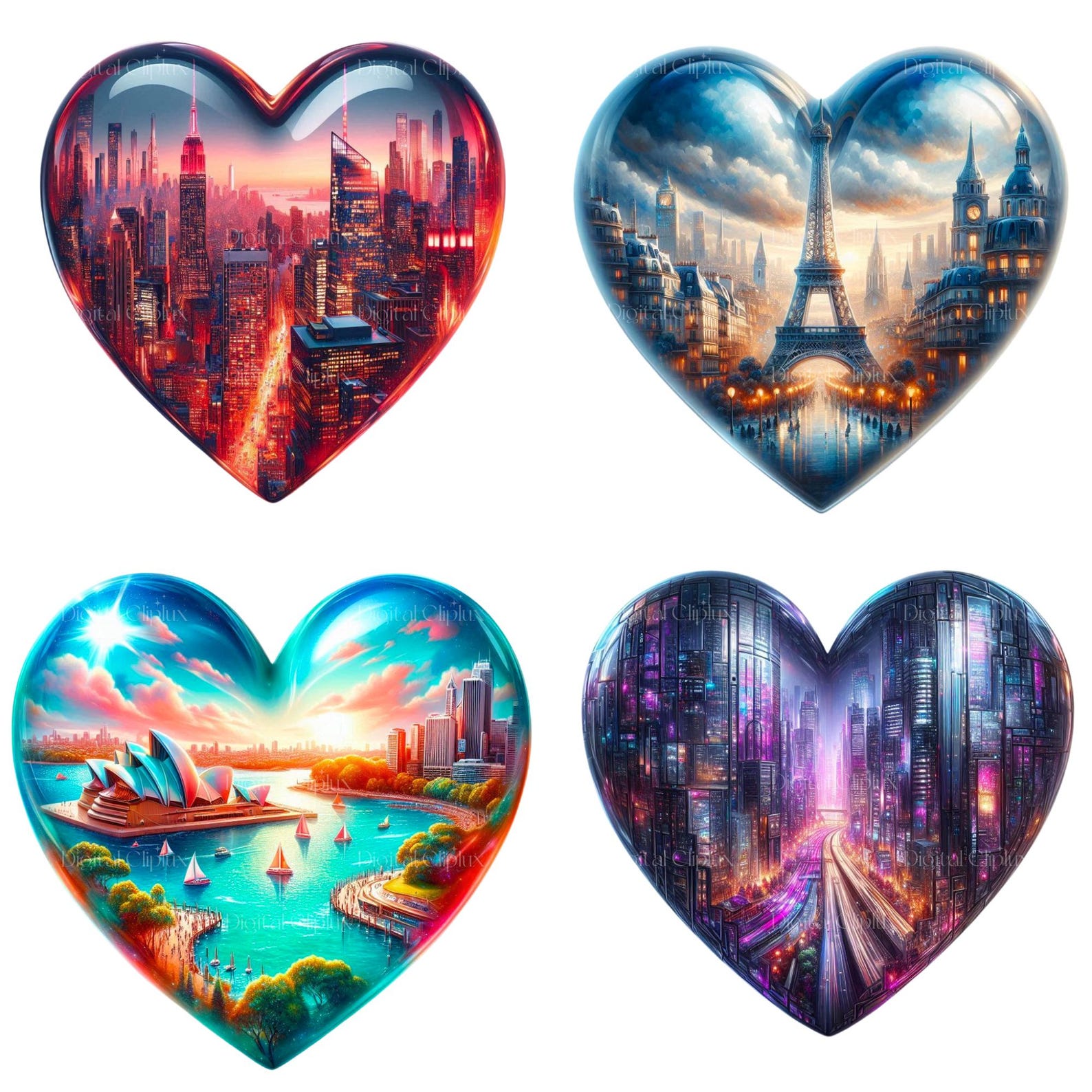 25 PNG Landmarks in Heart Clipart , Famous Monuments, Historic Site ...
