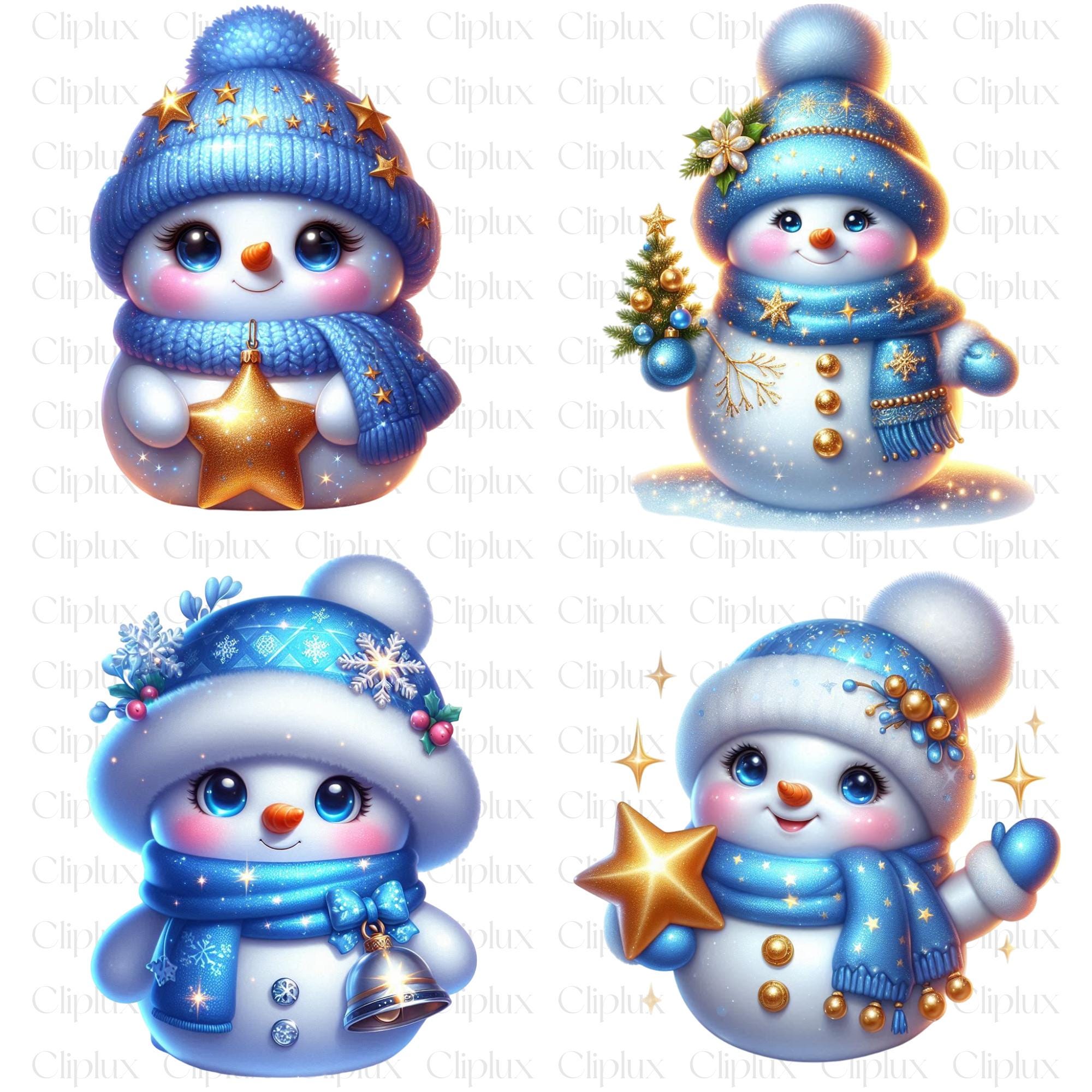 26 PNG Blue Snowman P2 Clipart , Snowman Collection, Santa Snowman Blue ...