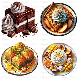 42 PNG Desserts Clipart , Sweet Treats, Chocolate Clipart, Birthday ...