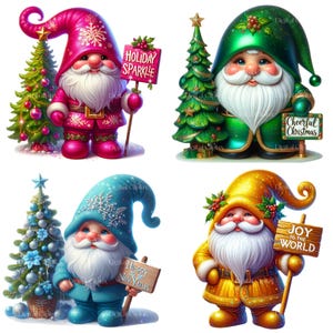42 PNG Gnomes and Christmas Tree Clipart , Festive Gnomes, Christmas ...