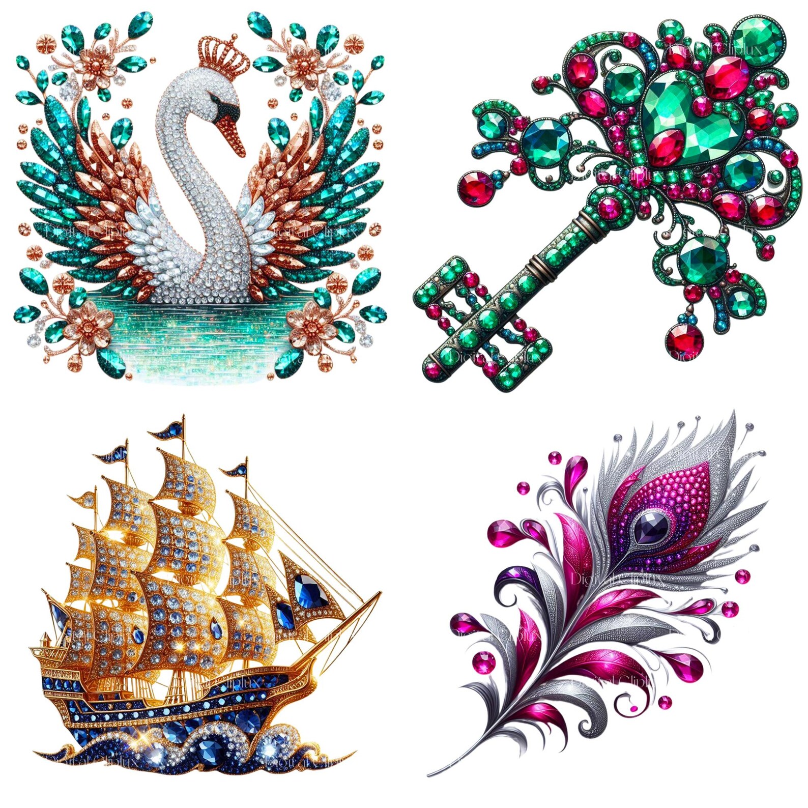 40 PNG Diamond Designs (P3) Clipart , Diamond Animals, Diamond Gnome ...