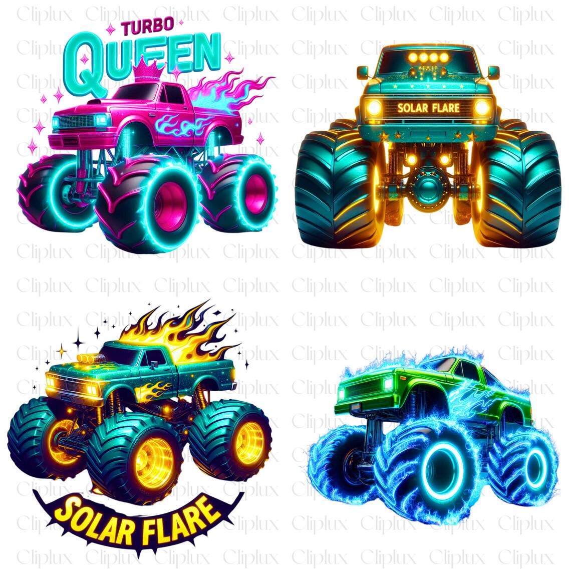 49 PNG Fiery Monster Truck Clipart , Extreme Offroad Vehicle Clipart ...