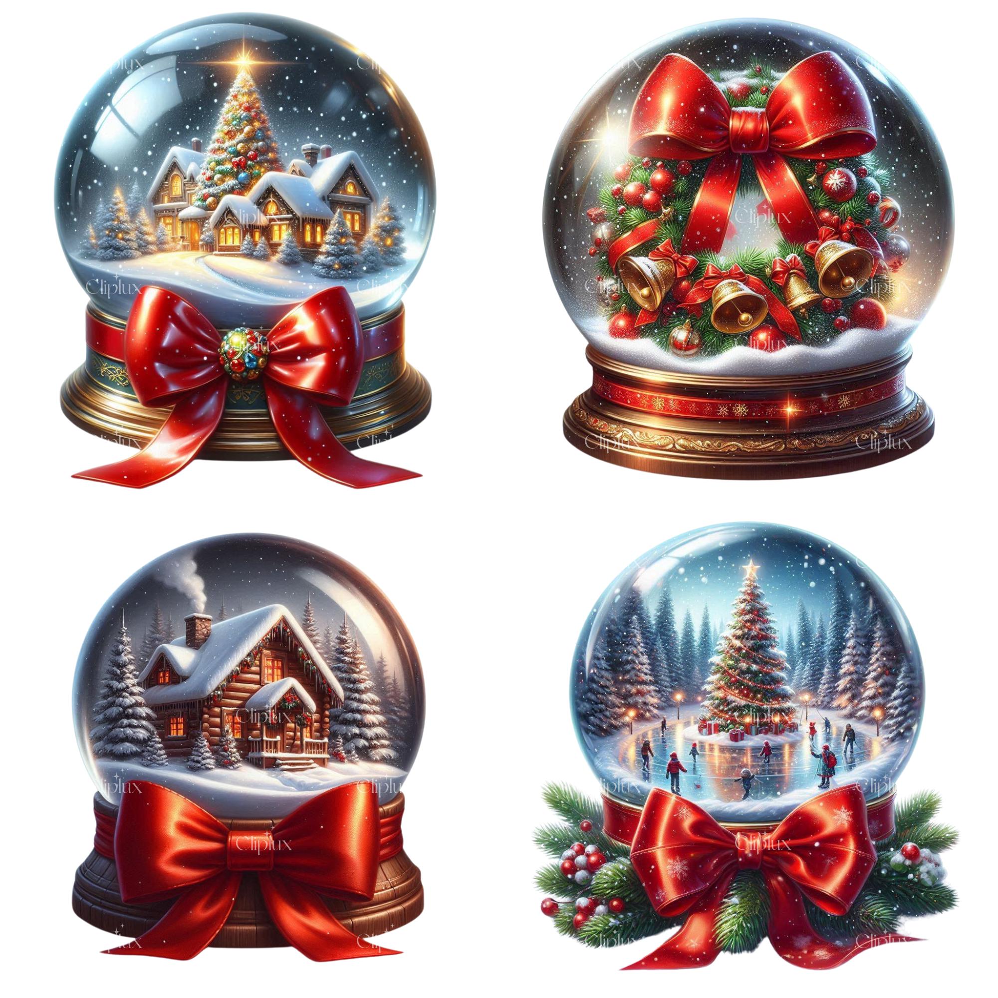 45 PNG Christmas Snow Globes Clipart , Christmas Tree, Festive Art ...