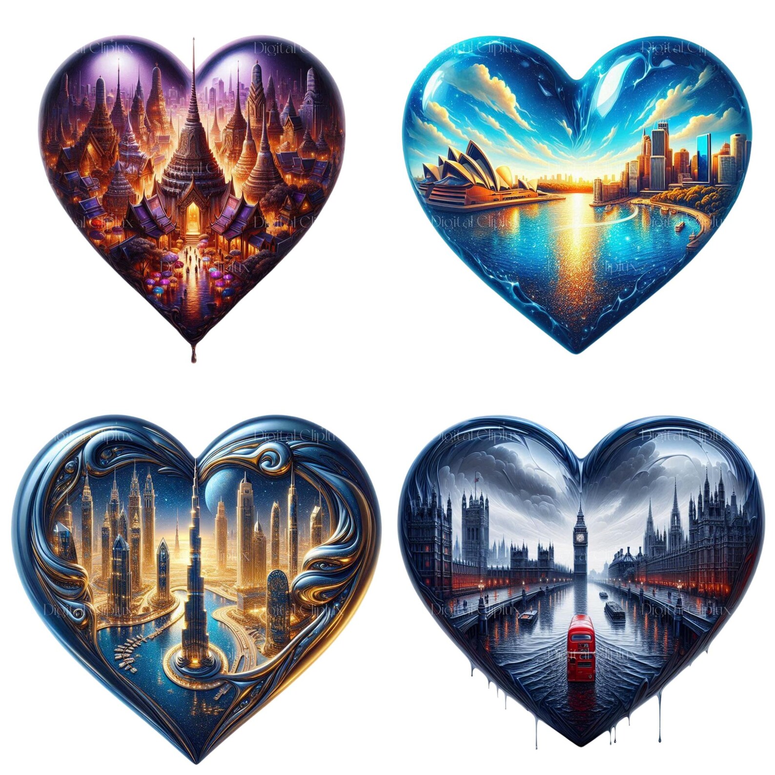25 PNG Landmarks in Heart Clipart , Famous Monuments, Historic Site ...