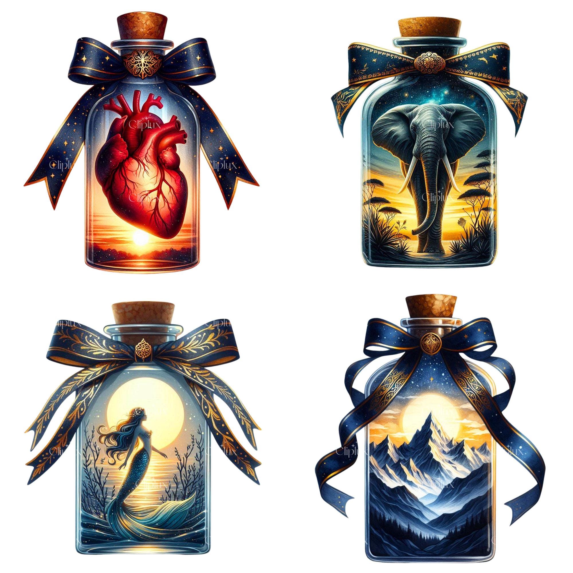 27 PNG Magical Bottles Clipart , Objects in a Jar, Witch Bottles ...