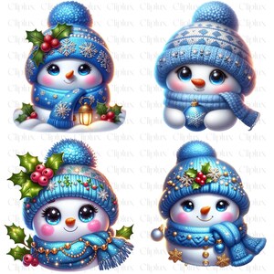 27 PNG Blue Snowman P1 Clipart , Snowman Collection, Santa Snowman Blue ...