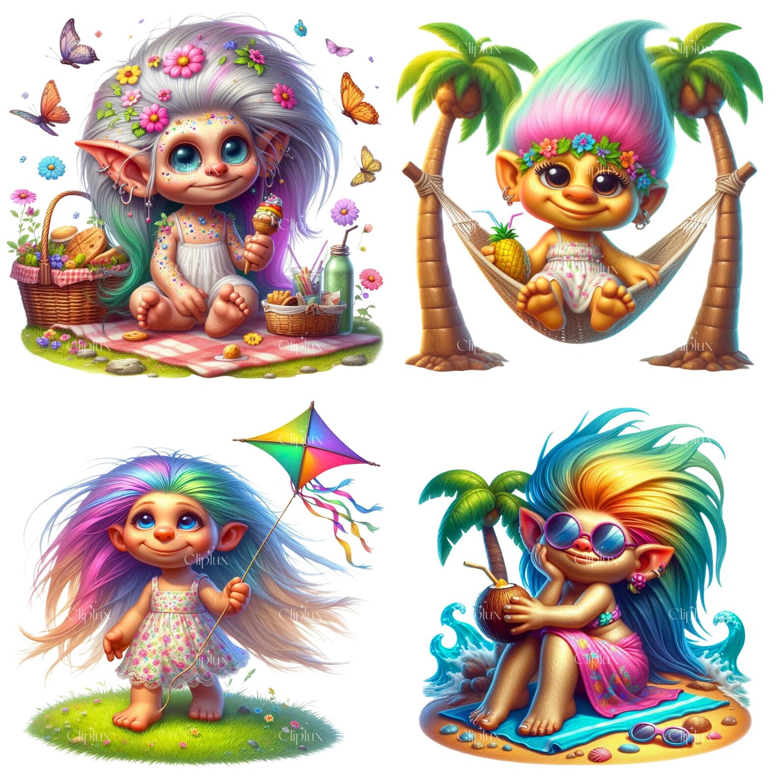 39 PNG Cute Summer Gnomes Clipart , Beach Gnomes, Spring Gnomes, Gnome ...