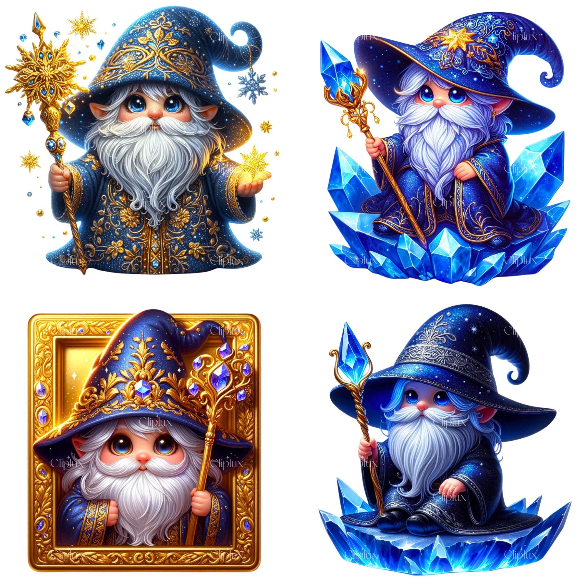 26 PNG Magic Blue Gnomes Clipart , Witch Gnome, Magic Wizard Clipart ...