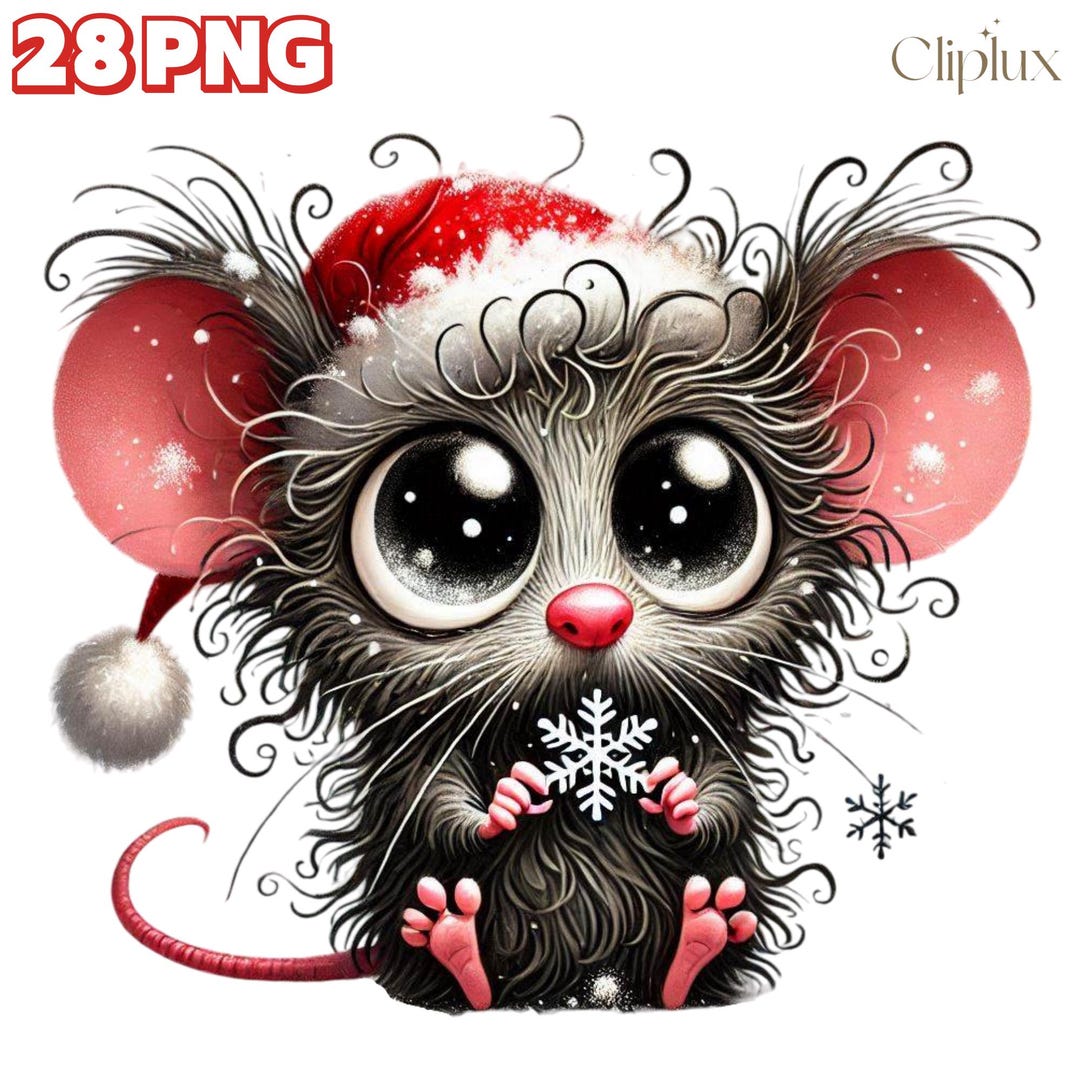 28 PNG Quirky Christmas Mouse P1 Clipart , Christmas Mouse Collection ...