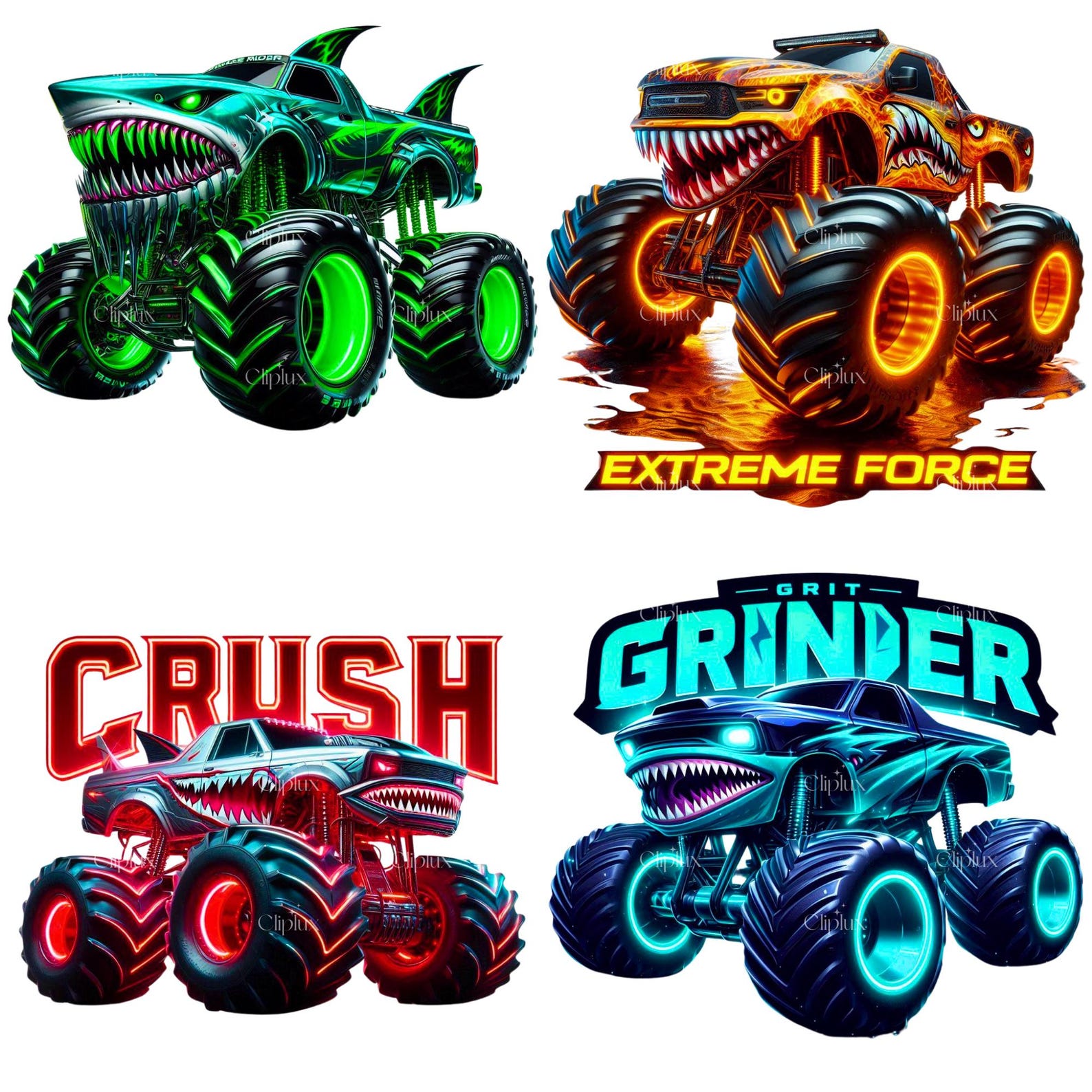 95 PNG Shark Monster Truck Clipart , Extreme Offroad Vehicle Clipart ...