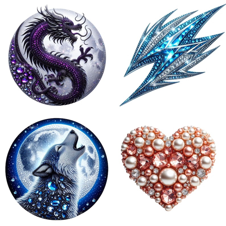 40 PNG Diamond Designs (P3) Clipart , Diamond Animals, Diamond Gnome ...