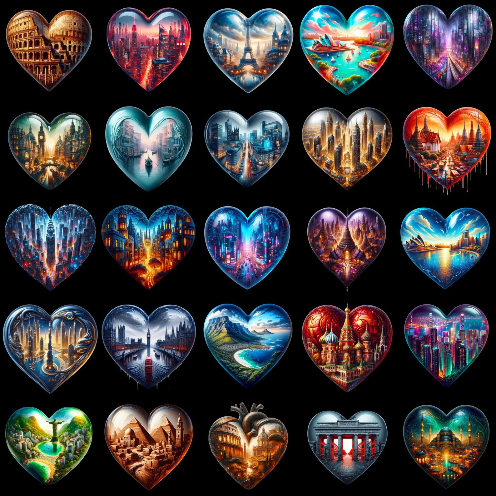25 PNG Landmarks in Heart Clipart , Famous Monuments, Historic Site ...