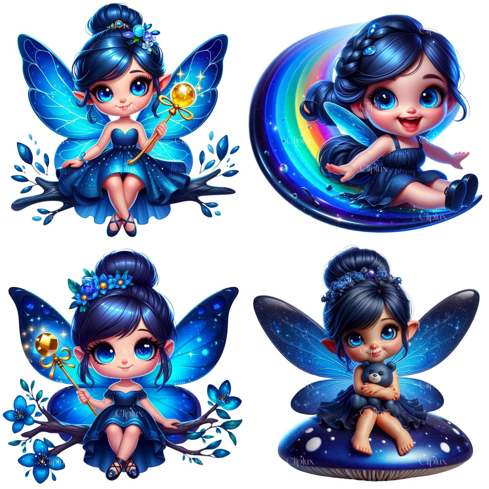 49 PNG Cute Blue Fairies Clipart , Garden Fairies, Magical Fairy, Fairy ...