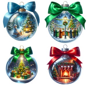 26 PNG Christmas Ornaments Clipart , Christmas Balls, Holiday Art ...