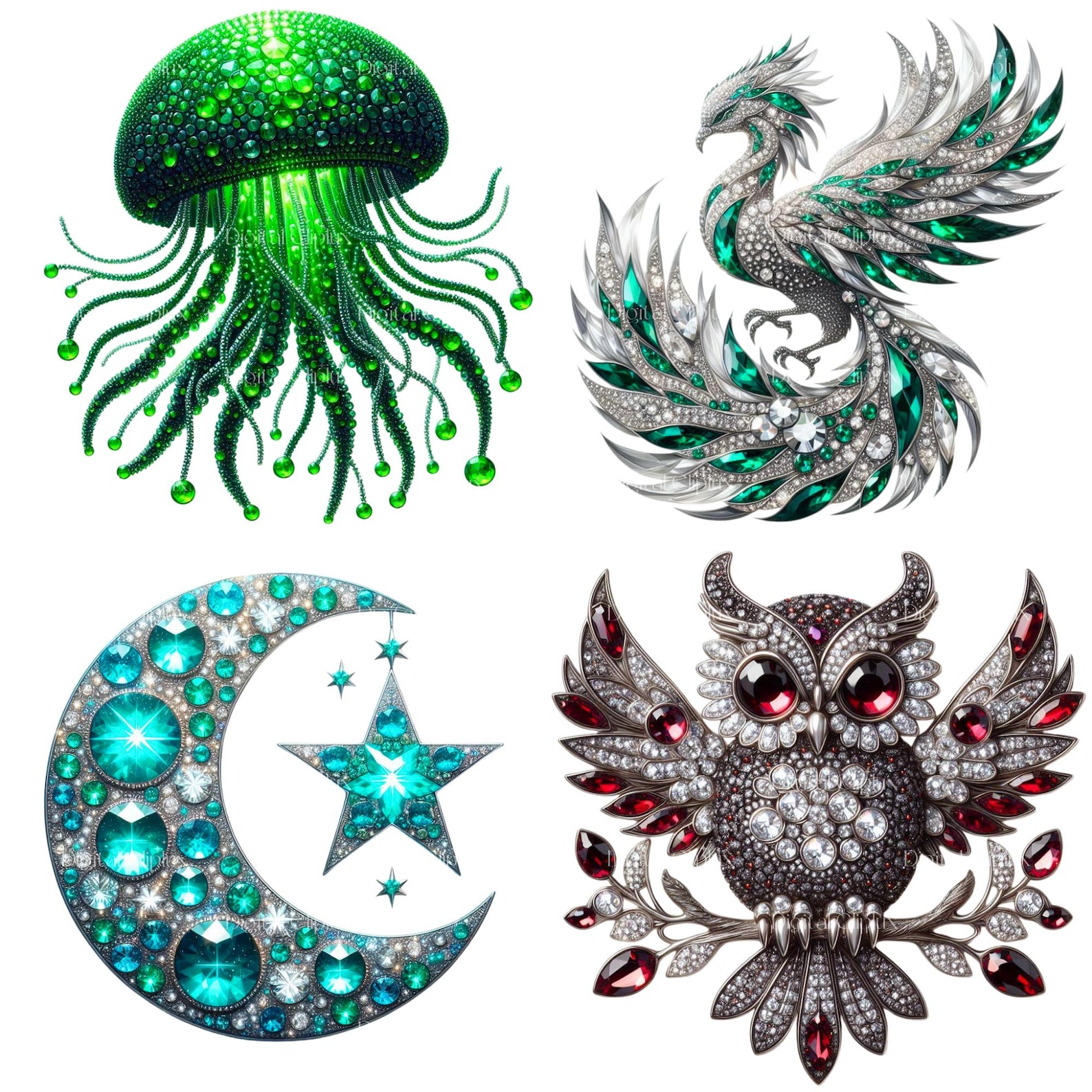 40 PNG Diamond Designs (P3) Clipart , Diamond Animals, Diamond Gnome ...