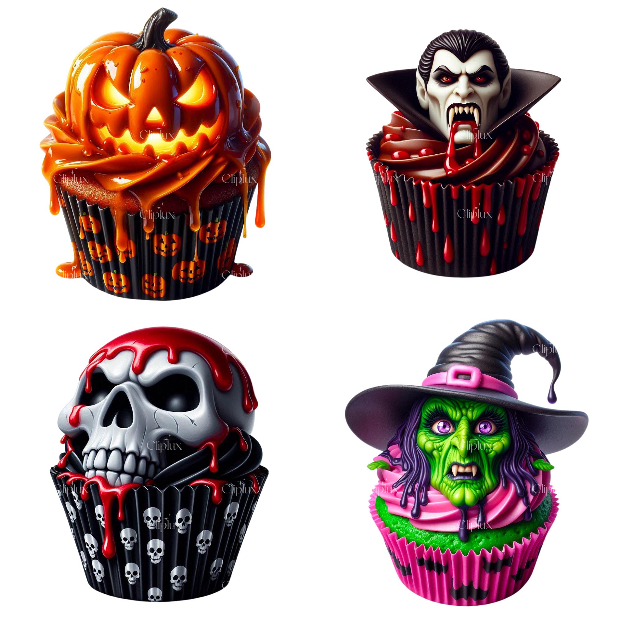 27 PNG Spooky Cupcakes Clipart , Halloween Cupcake, Spooky Cupcake ...