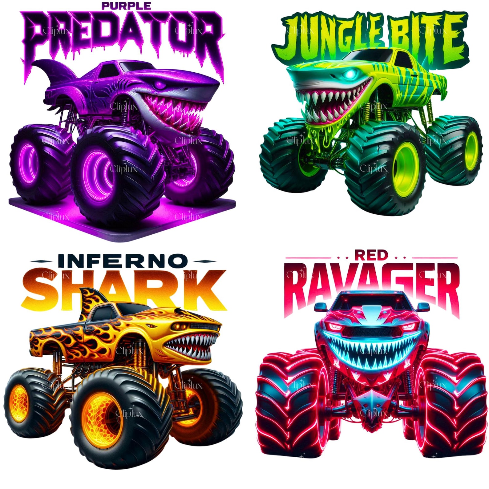 95 PNG Shark Monster Truck Clipart , Extreme Offroad Vehicle Clipart ...