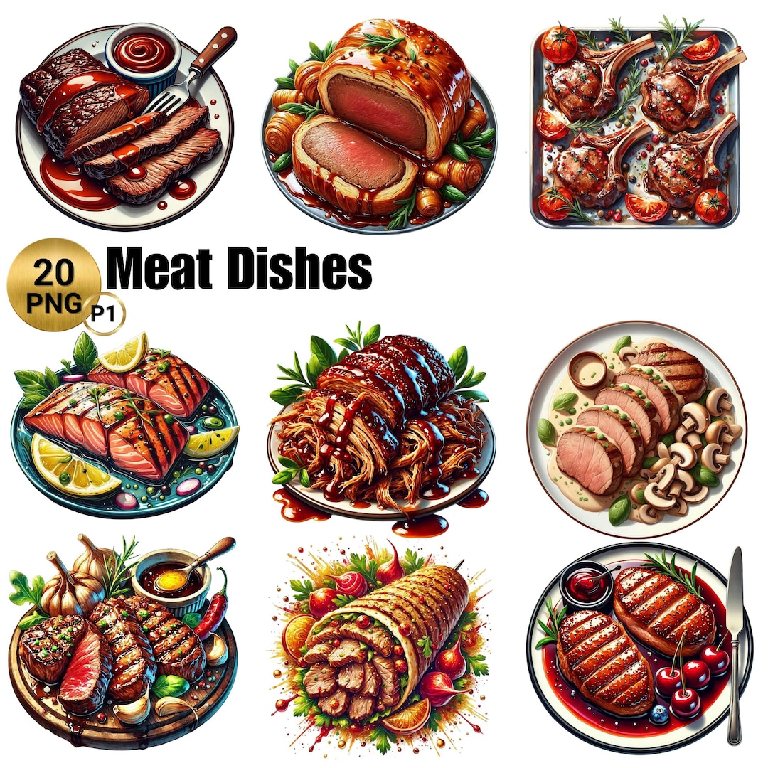20 PNG Meat Dishes P1 Clipart , Carnivore Cuisine, Beef, Chicken ...