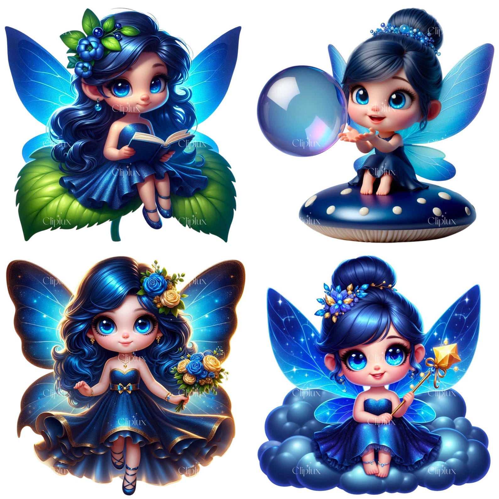 49 PNG Cute Blue Fairies Clipart , Garden Fairies, Magical Fairy, Fairy ...