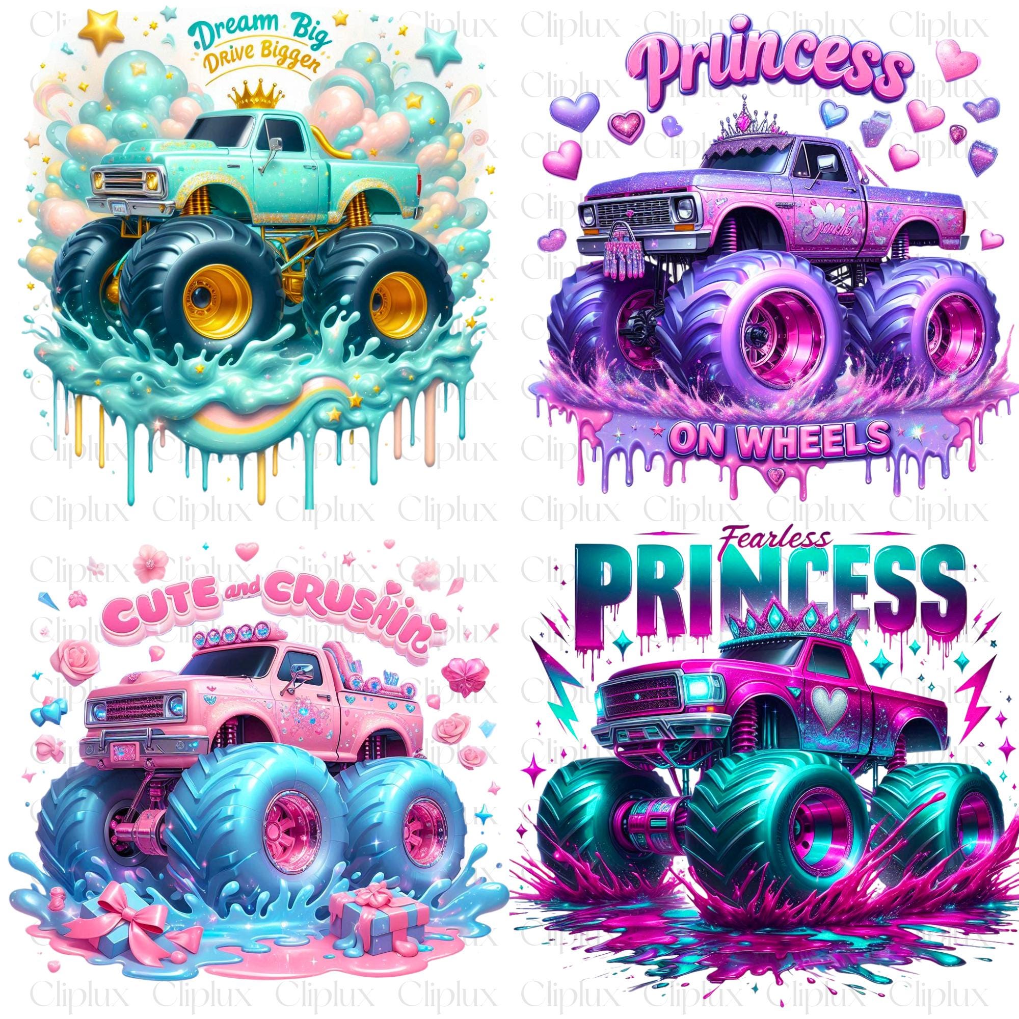 28 PNG Princess Monster Truck Clipart , Extreme Offroad Vehicle Clipart ...