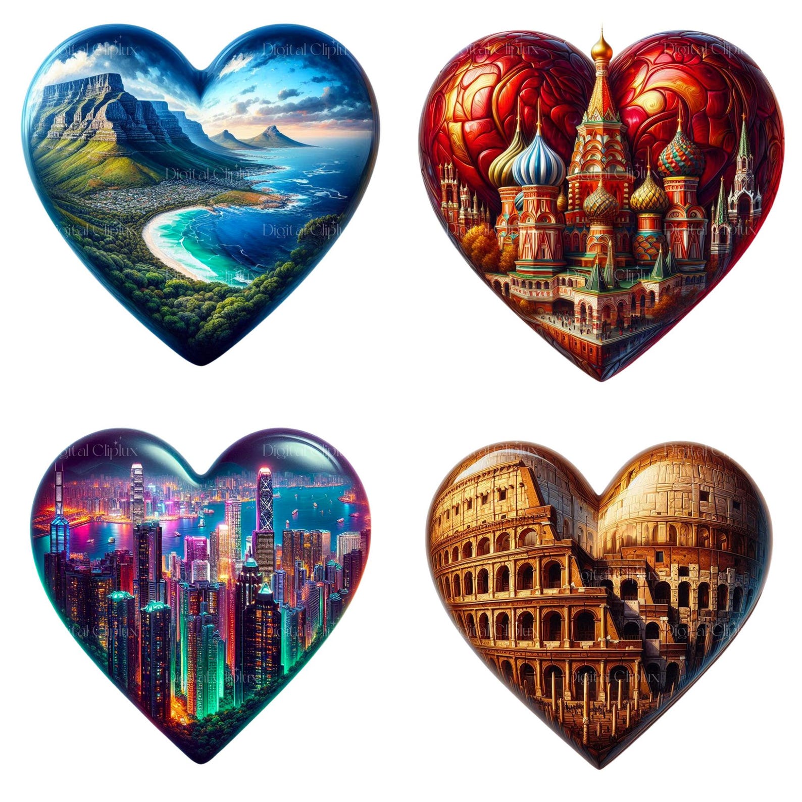 25 PNG Landmarks in Heart Clipart , Famous Monuments, Historic Site ...