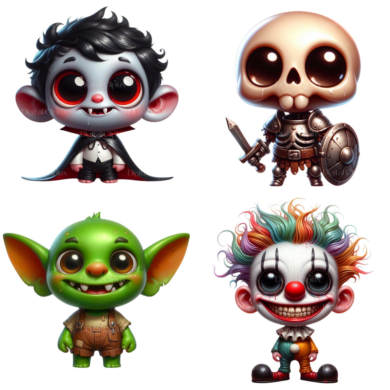 40 PNG Cute Halloween Clipart , Halloween Charachters, Festive Art ...