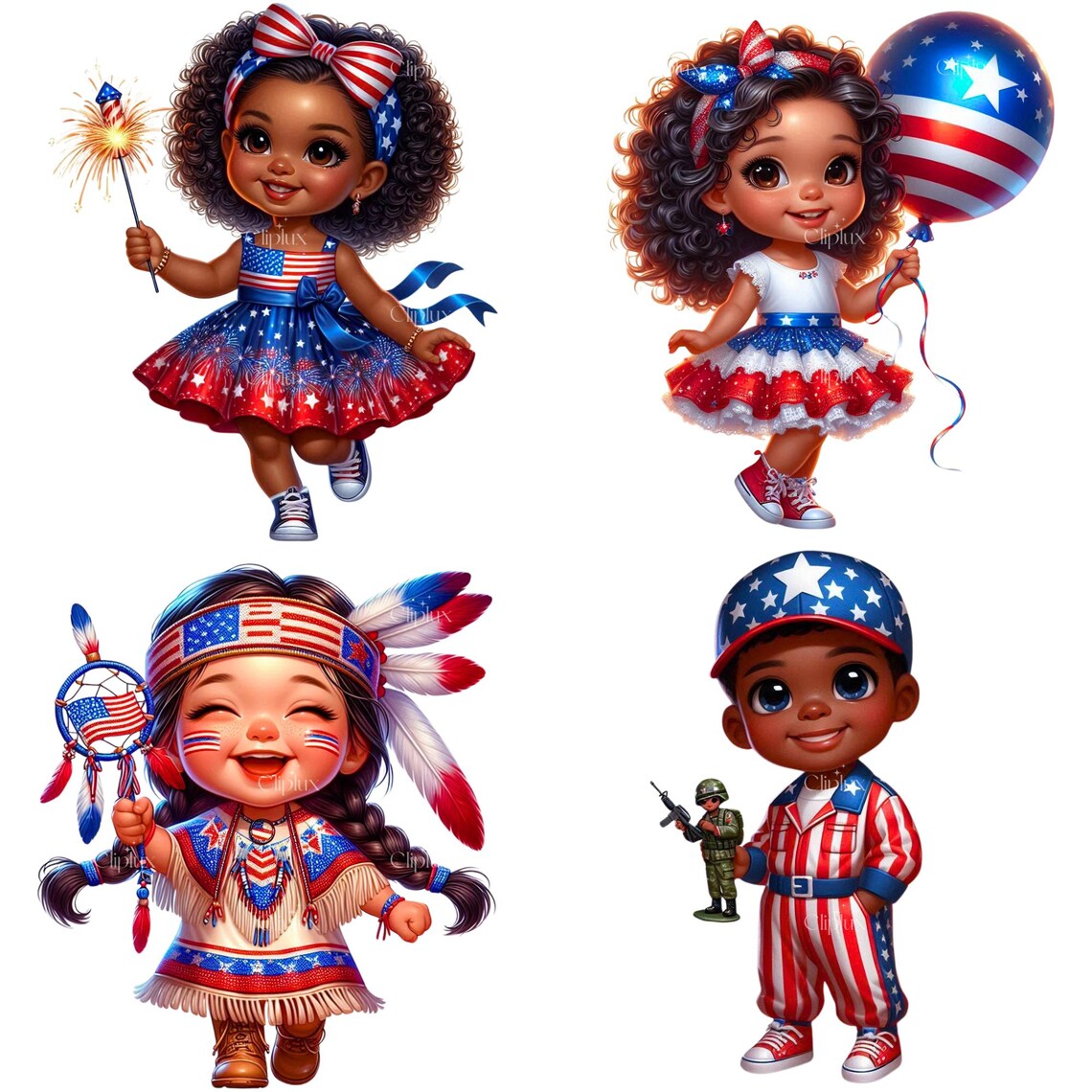 20 PNG American Patriotic Children Clipart , 4th of July Clipart ...