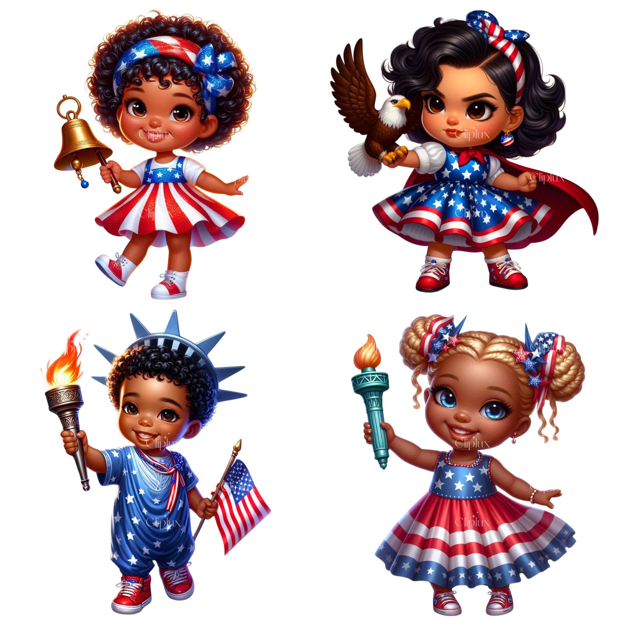 20 PNG American Patriotic Children Clipart , 4th of July Clipart ...