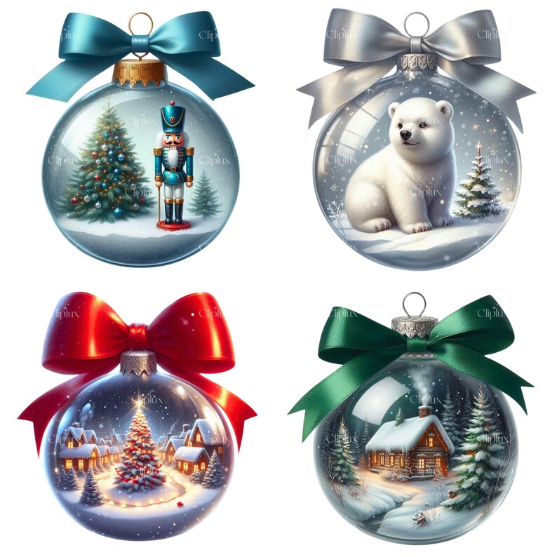 26 PNG Christmas Ornaments Clipart , Christmas Balls, Holiday Art ...