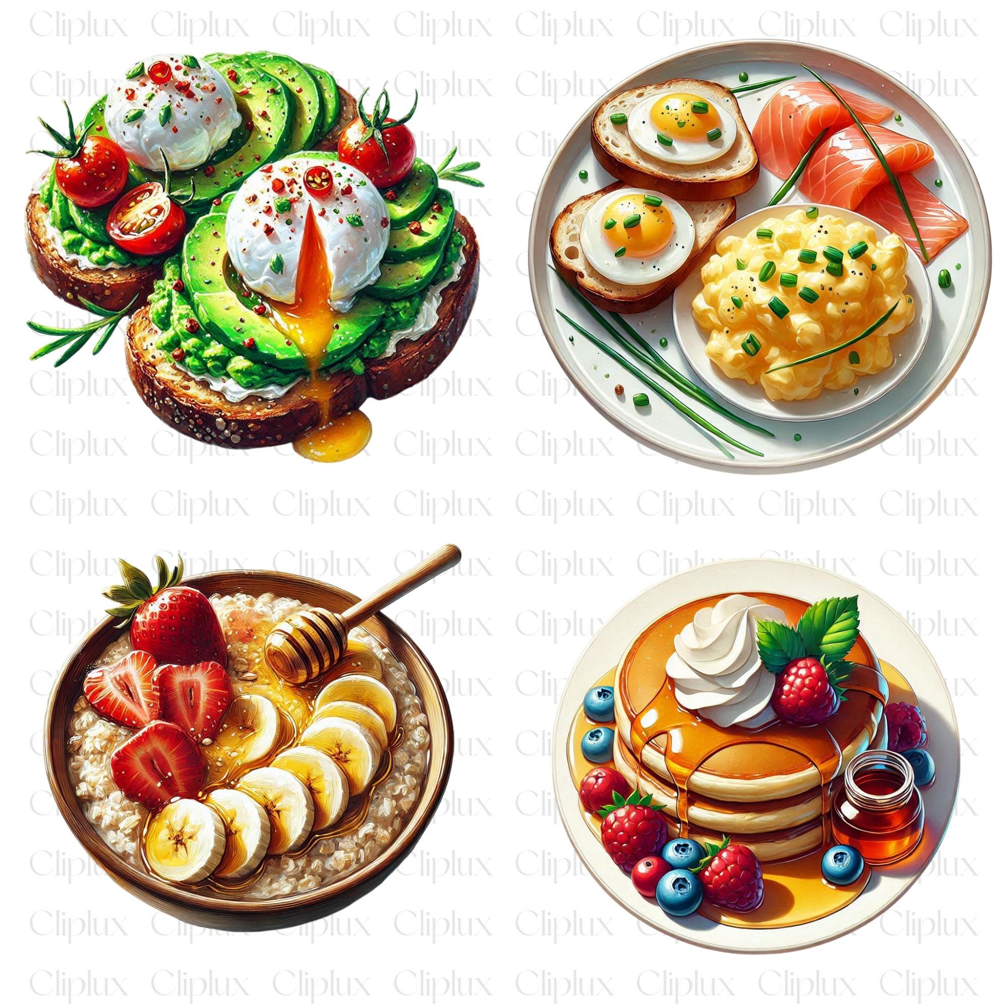 20 PNG Appetizing Breakfast Clipart , Morning Meal ,fruits, Vegetables ...
