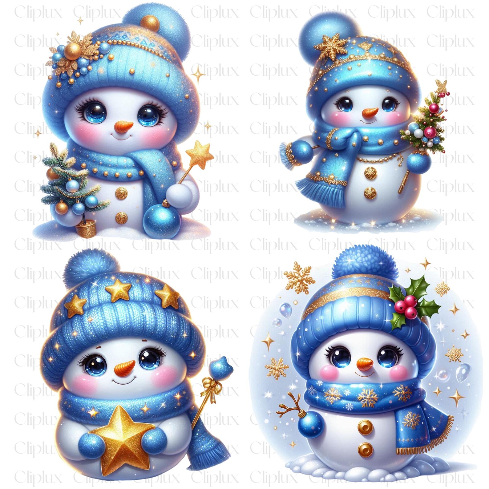 27 PNG Blue Snowman P1 Clipart , Snowman Collection, Santa Snowman Blue ...