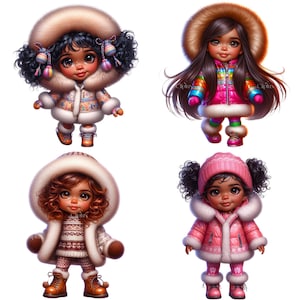 20 PNG Cozy Winter Babies Clipart , Christmas Baby, Little Girls ...
