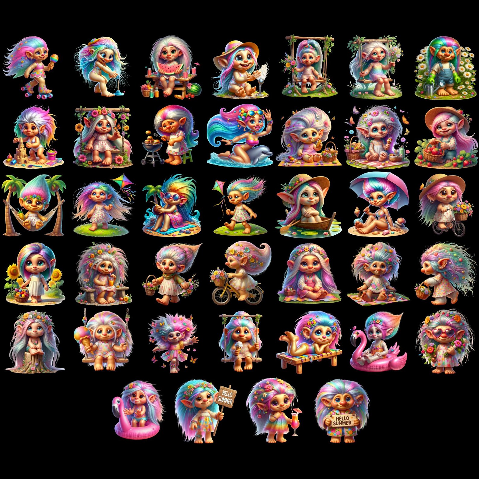 39 PNG Cute Summer Gnomes Clipart , Beach Gnomes, Spring Gnomes, Gnome ...