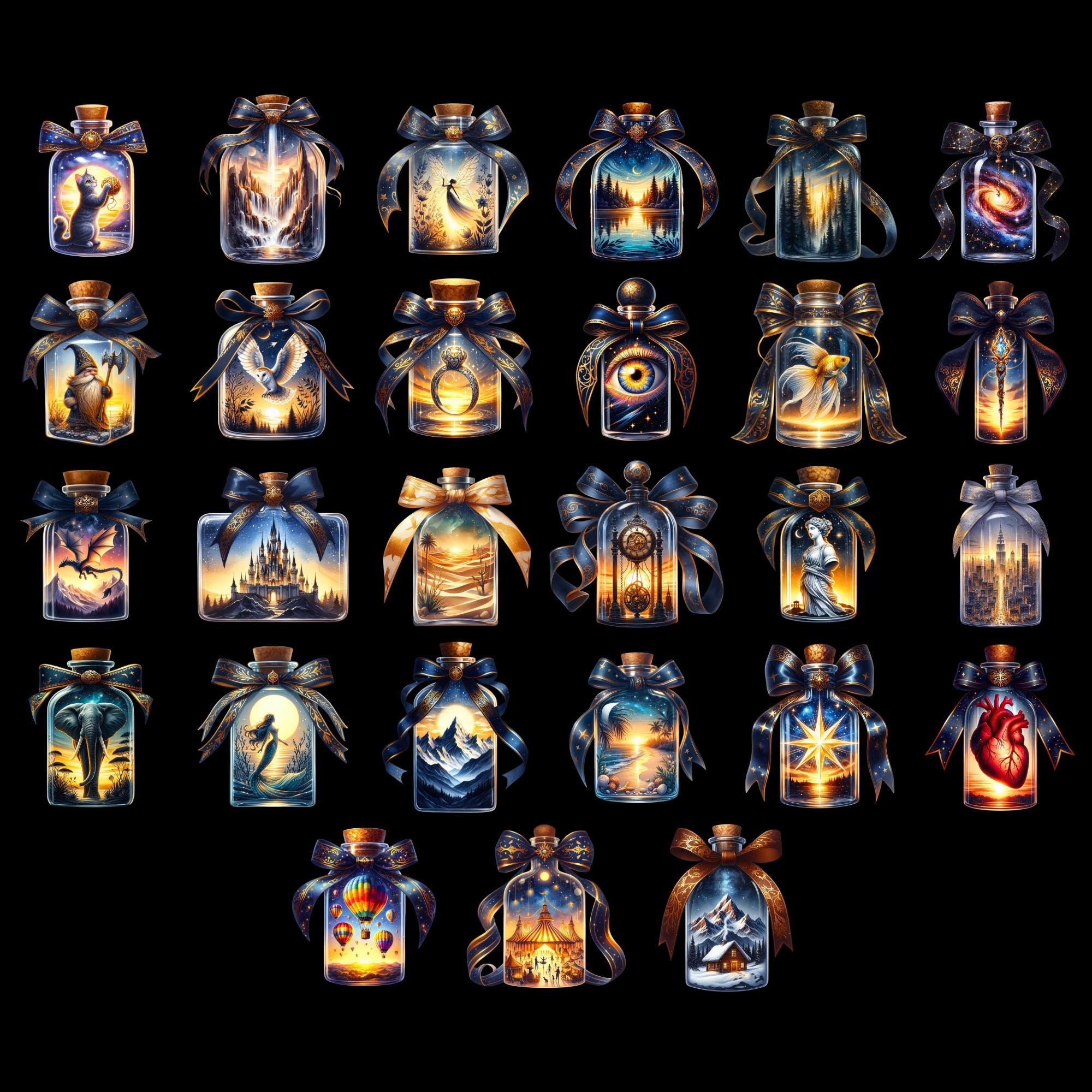 27 PNG Magical Bottles Clipart , Objects in a Jar, Witch Bottles ...