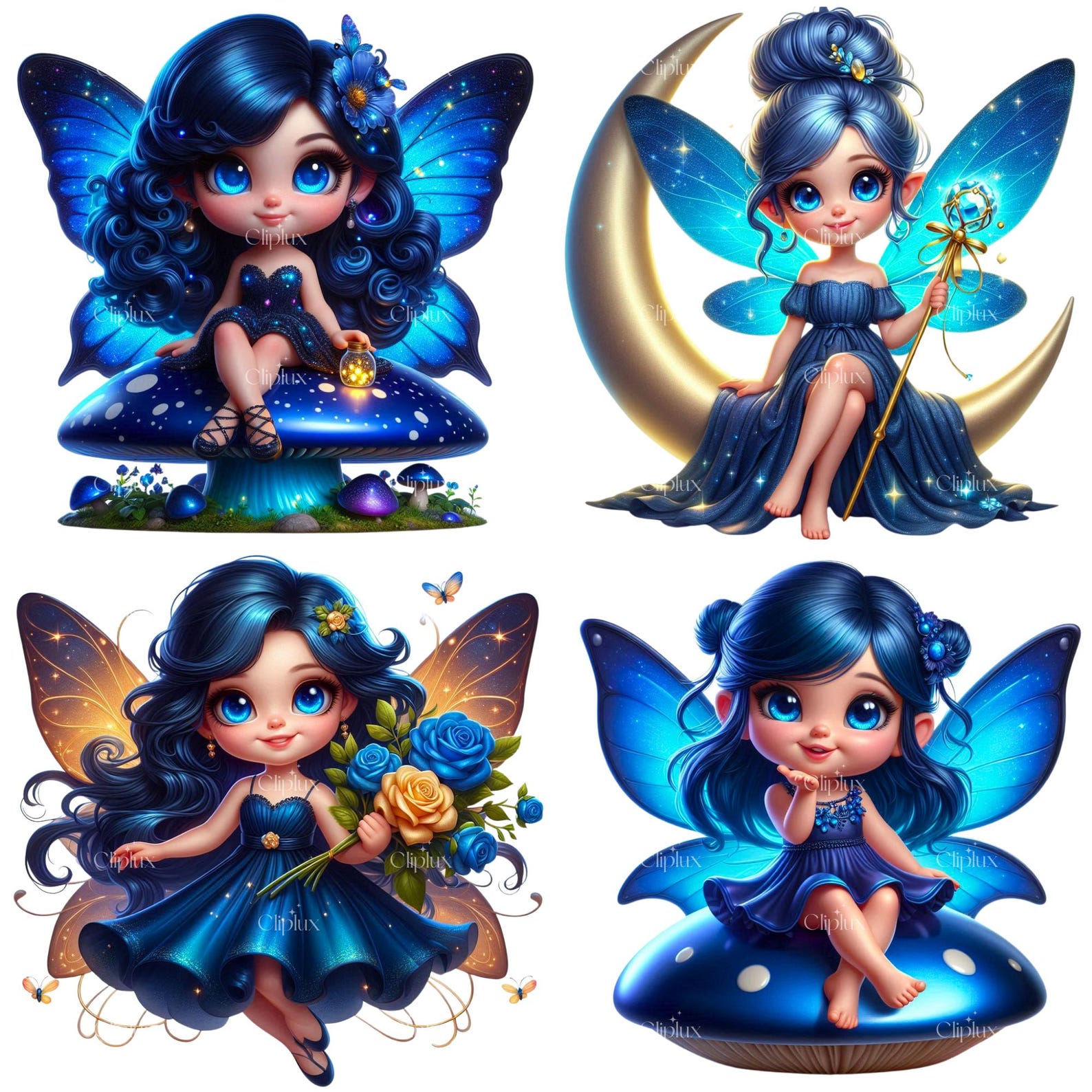 49 PNG Cute Blue Fairies Clipart , Garden Fairies, Magical Fairy, Fairy ...