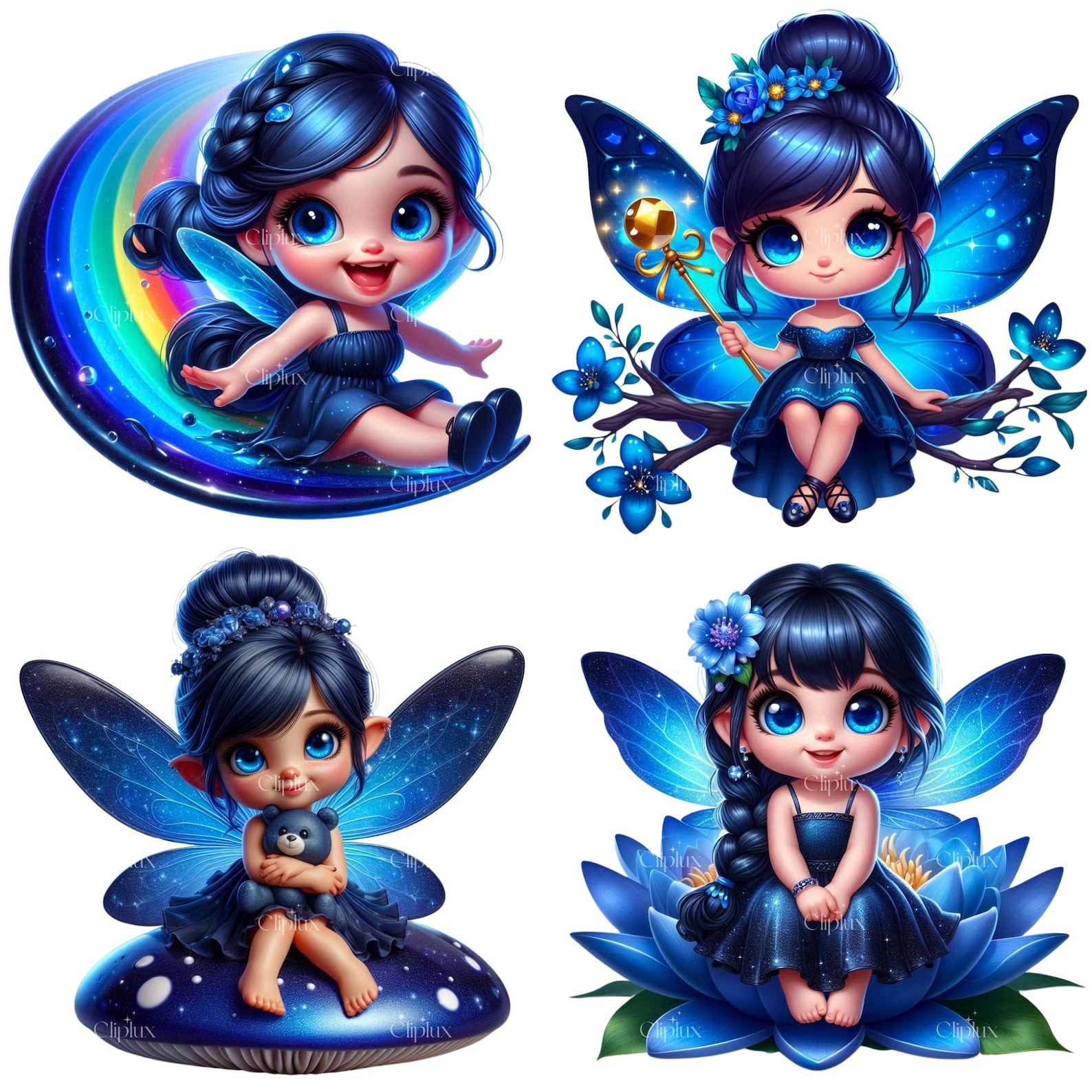 49 PNG Cute Blue Fairies Clipart , Garden Fairies, Magical Fairy, Fairy ...