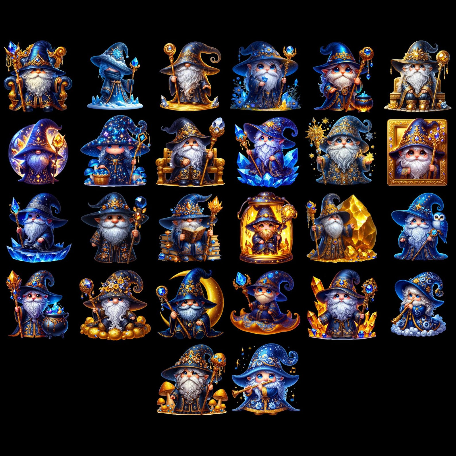 26 PNG Magic Blue Gnomes Clipart , Witch Gnome, Magic Wizard Clipart ...