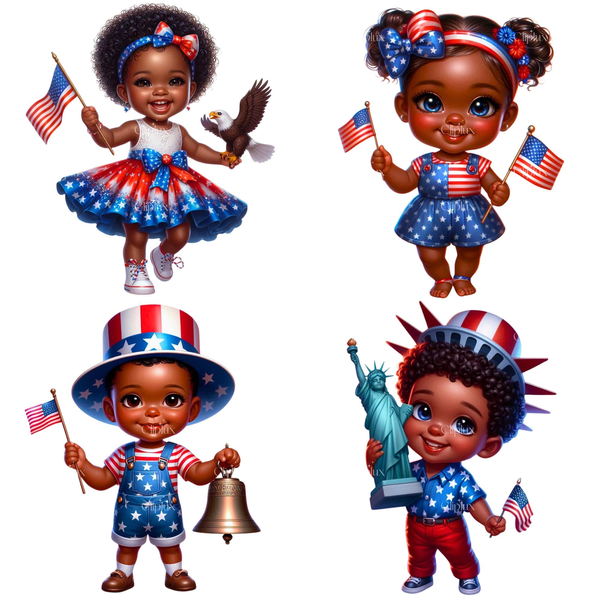 20 PNG American Patriotic Children Clipart , 4th of July Clipart ...