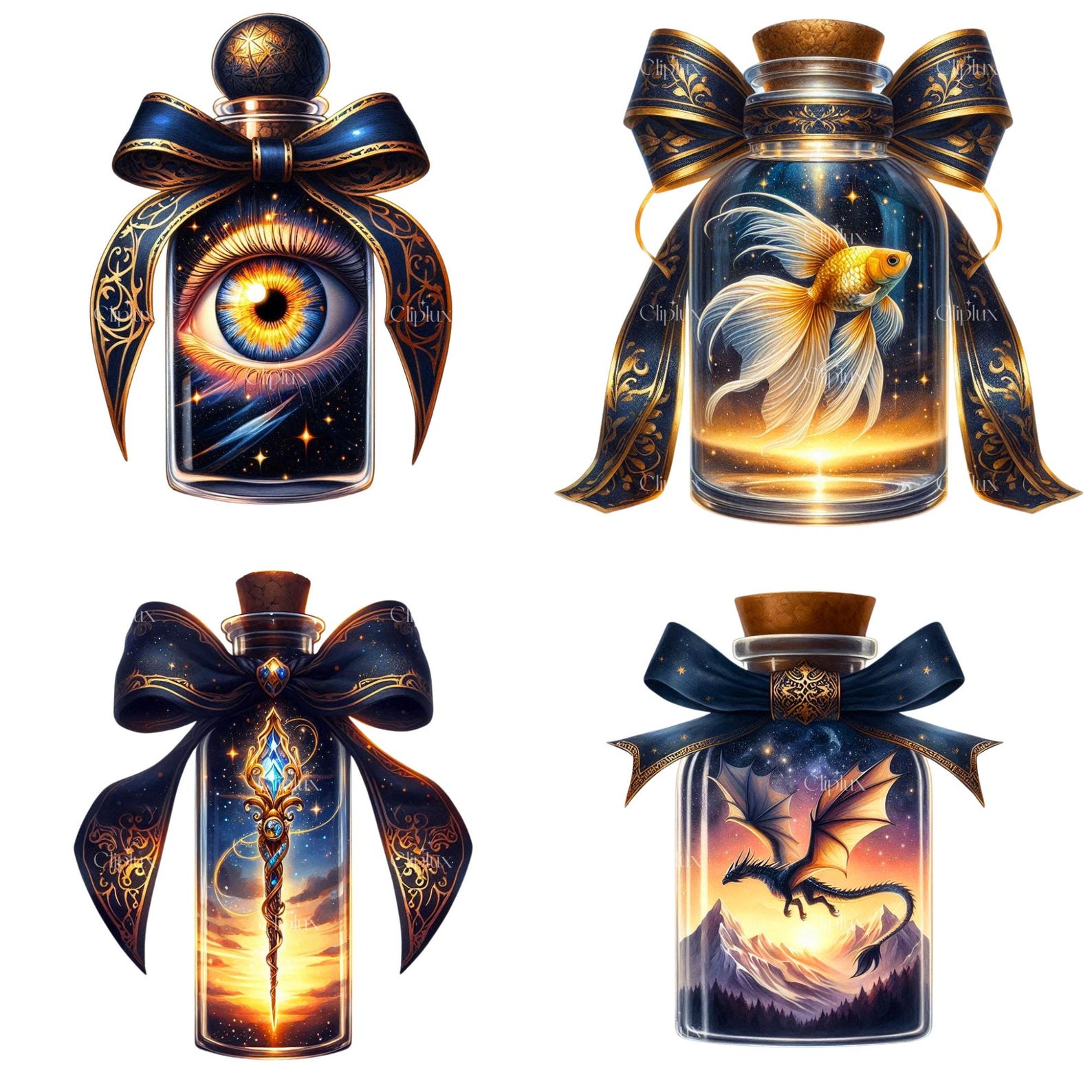 27 PNG Magical Bottles Clipart , Objects in a Jar, Witch Bottles ...