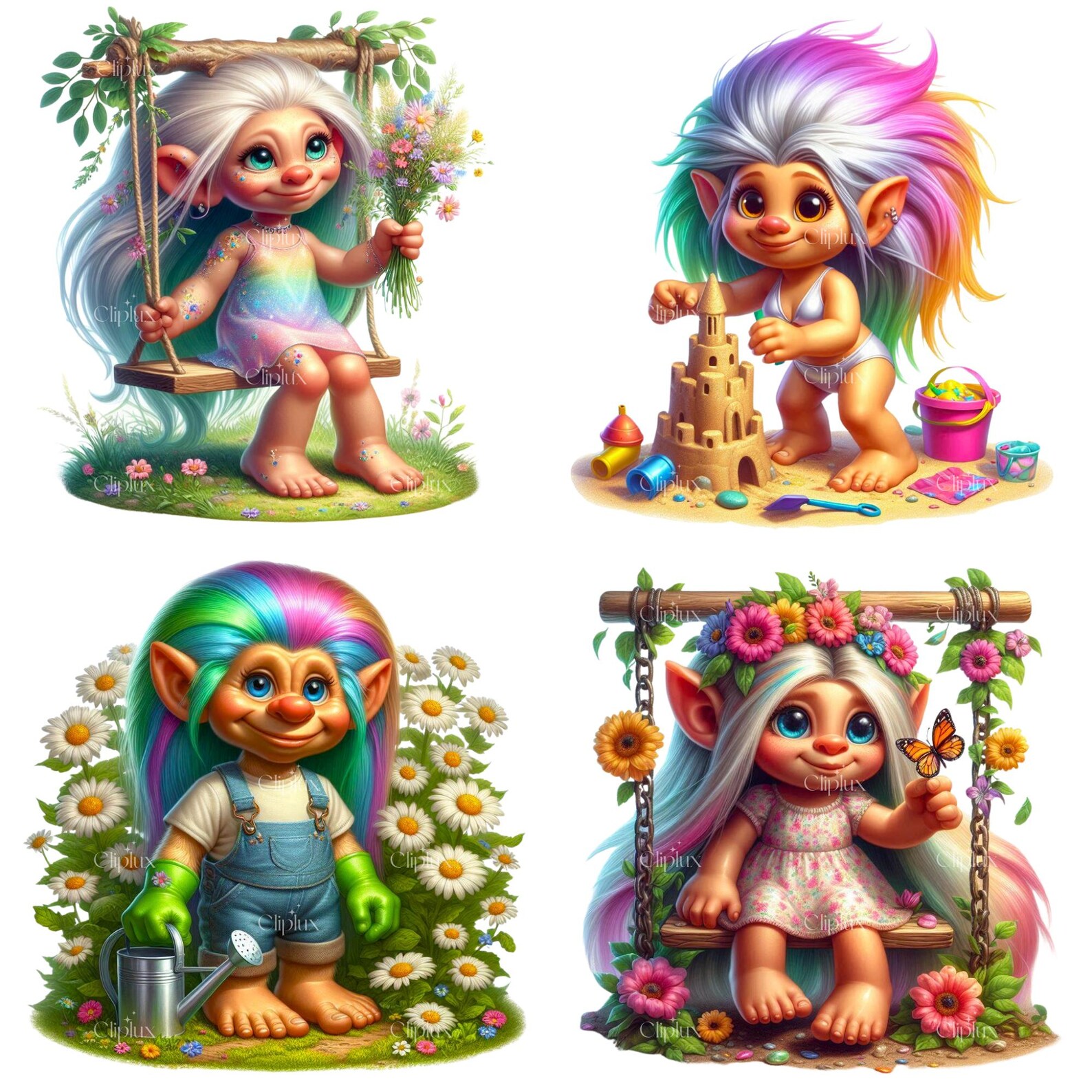 39 PNG Cute Summer Gnomes Clipart , Beach Gnomes, Spring Gnomes, Gnome ...