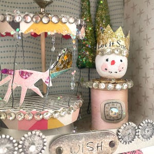 Christmas Diorama Snowman Tabletop Decor One of a Kind Holiday Home ...