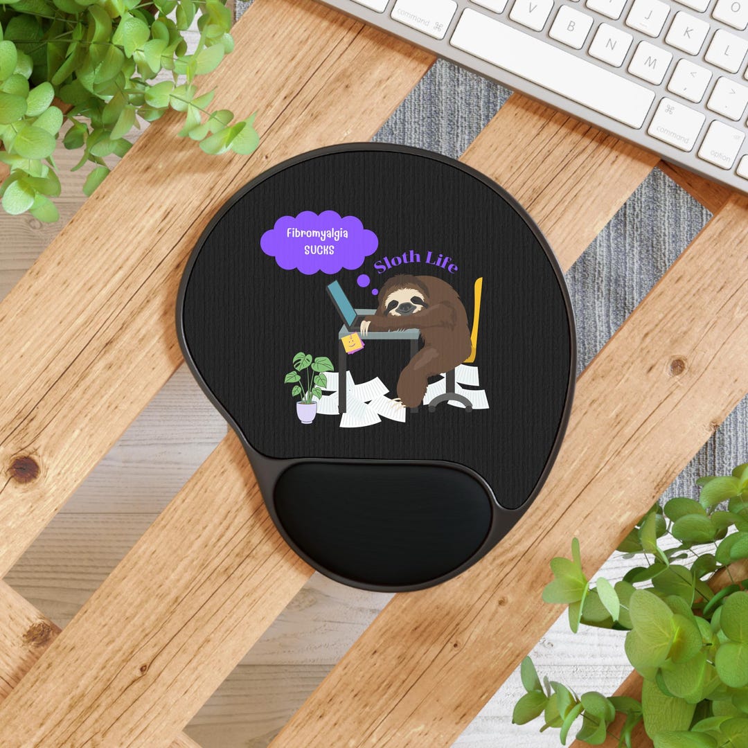Fibromyalgia Sucks Carpal Tunnel Mouse Pad With Wrist Rest - Etsy