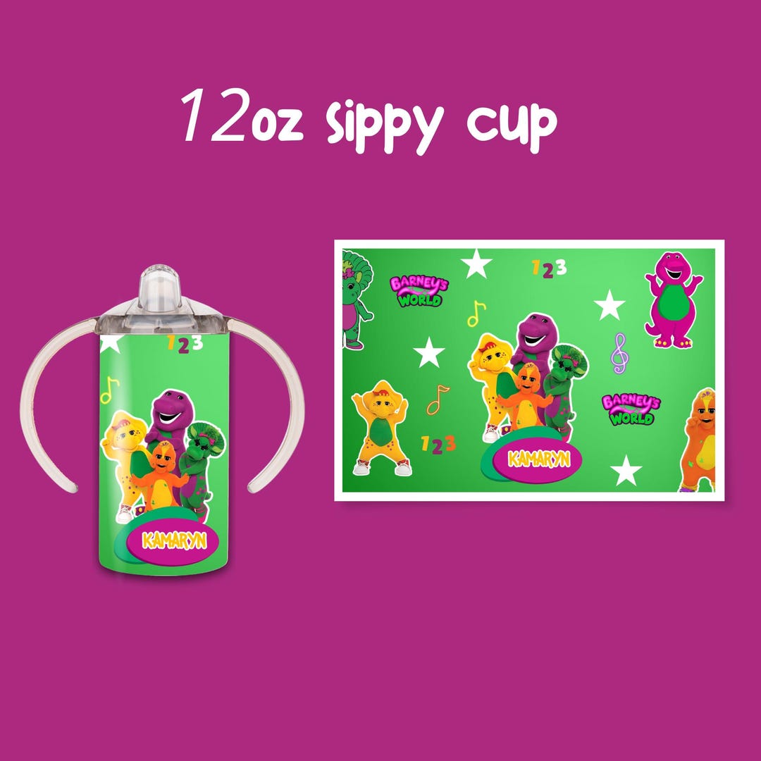 Barney, Barney 12oz Sippy Cup, Custom Personalized Kid's Tumbler - Etsy