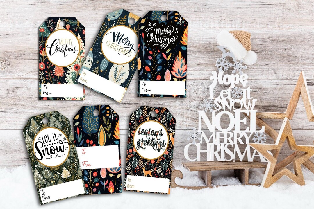 Forest Christmas Tag Pack Instant Download Printables Christmas Gift ...